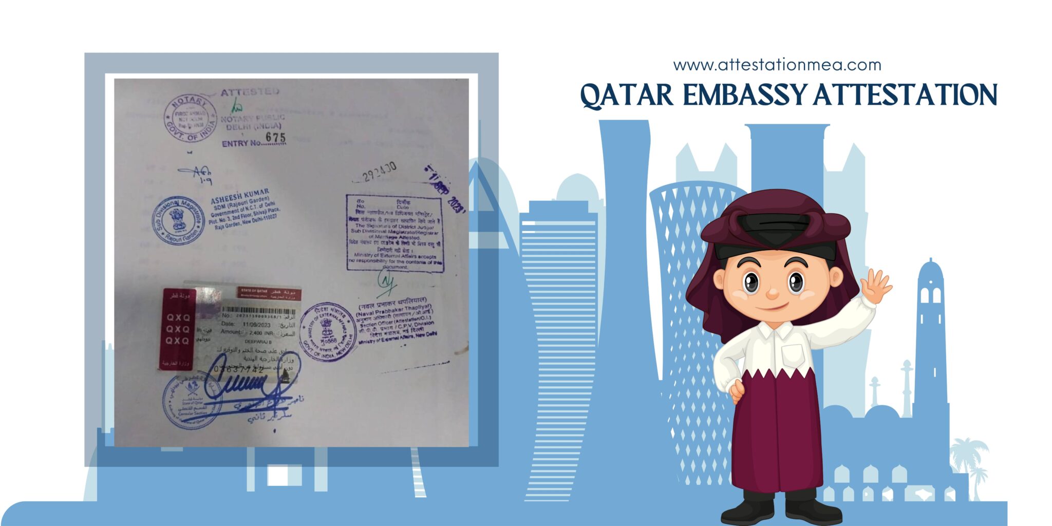 Qatar Embassy Attestation Services Chennai Tamil Nadu, India